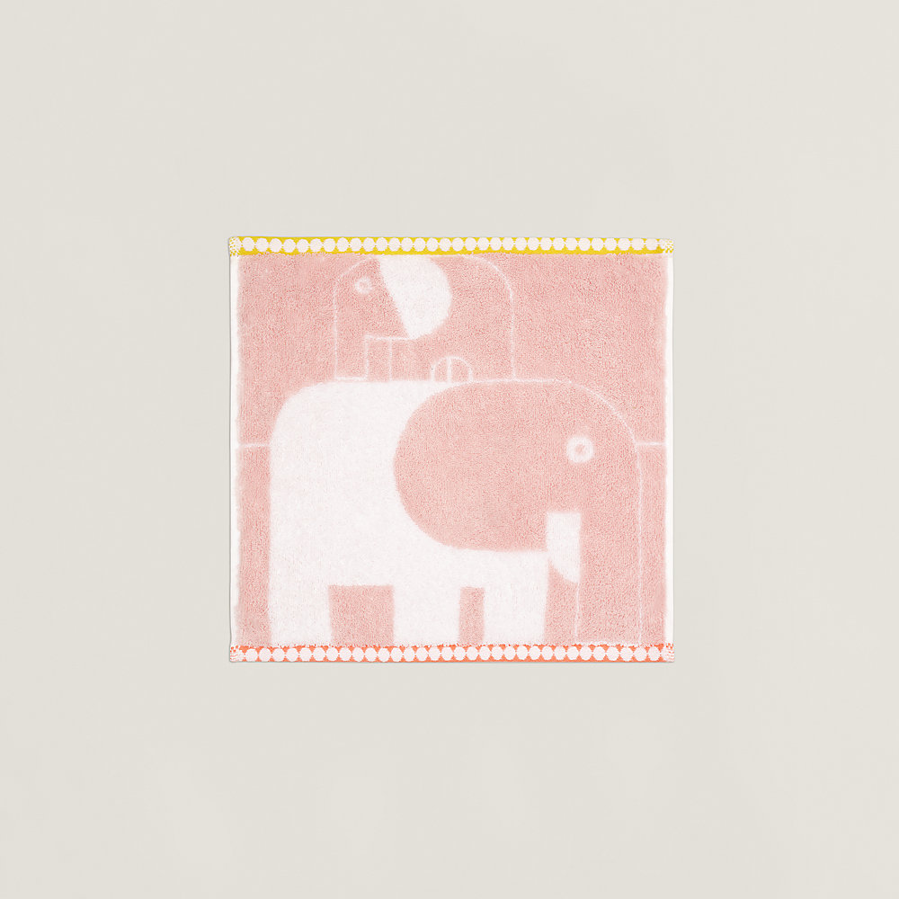 Animaux Blocks washcloth - Purple | Hermès Mainland China