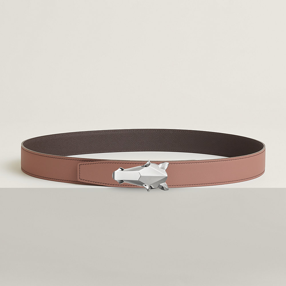Destrier belt buckle & Reversible leather strap 32 mm | Hermès Mainland ...
