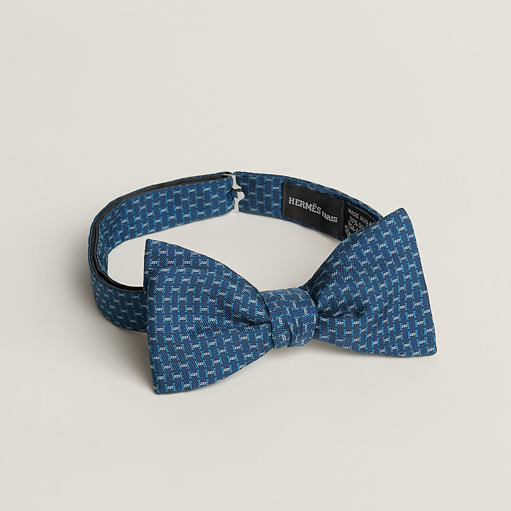 H Gourmette bow tie - Black | Hermès Mainland China
