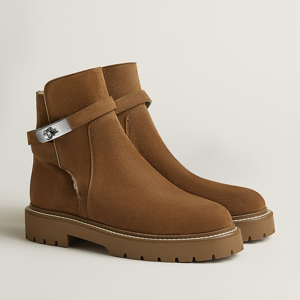 Jeff ankle boot - Brown | Hermès Mainland China