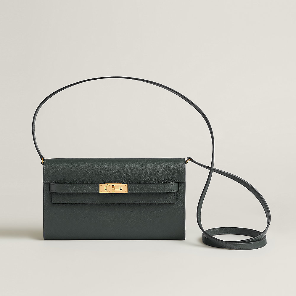 Kelly Classique To Go wallet - Green | Hermès Mainland China