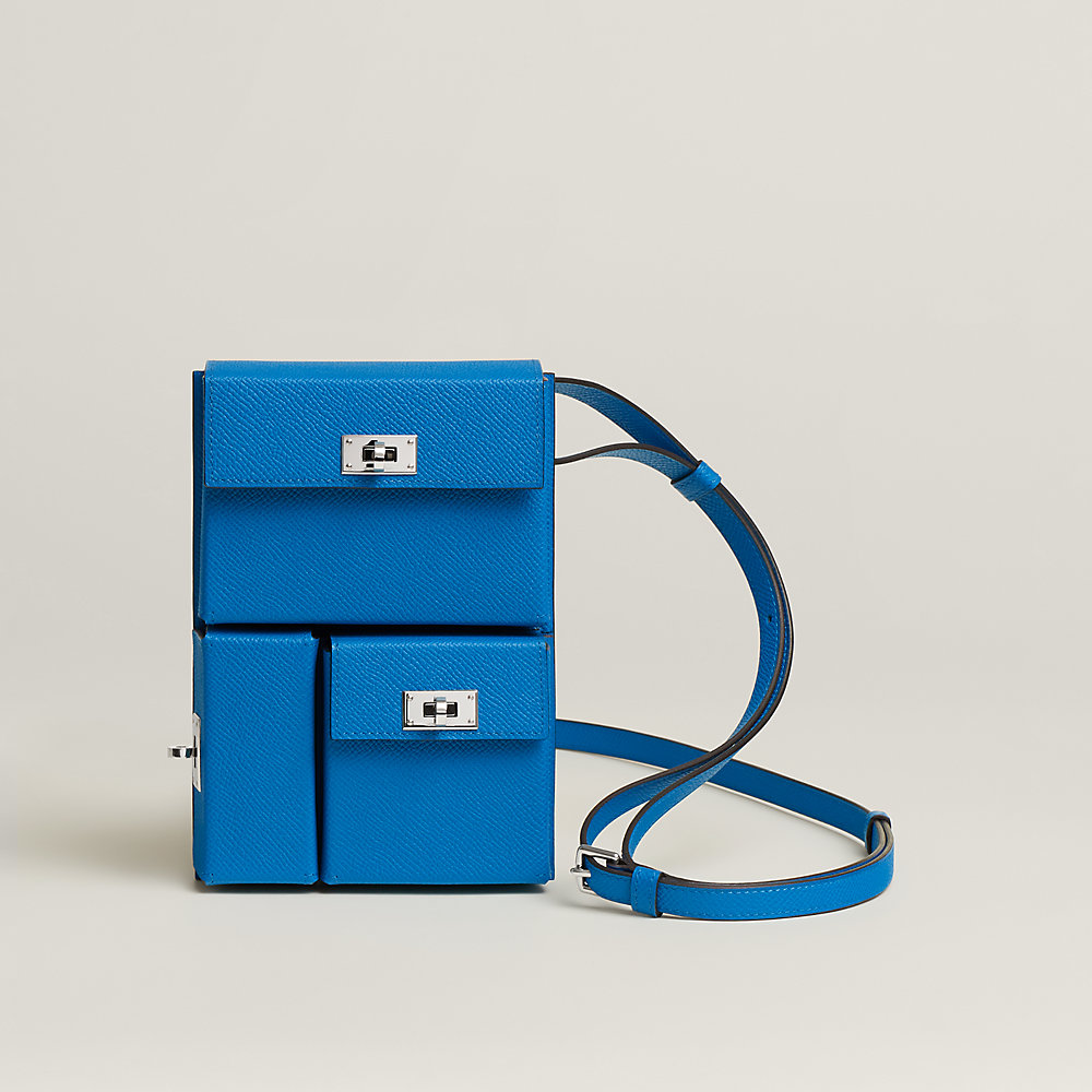 Kelly Multipocket To Go pouch - Blue | Hermès Mainland China
