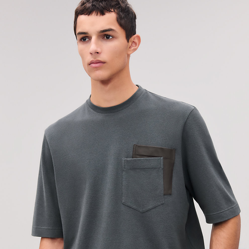 配口袋T恤 - 灰色 - XXL | Hermès - 爱马仕官网